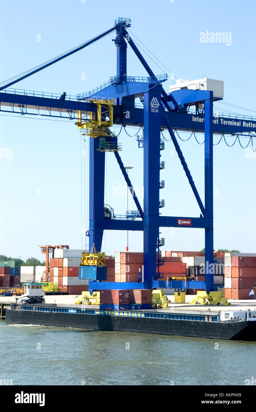 Rotterdam netherlands port harbour dutch holland container containers ...