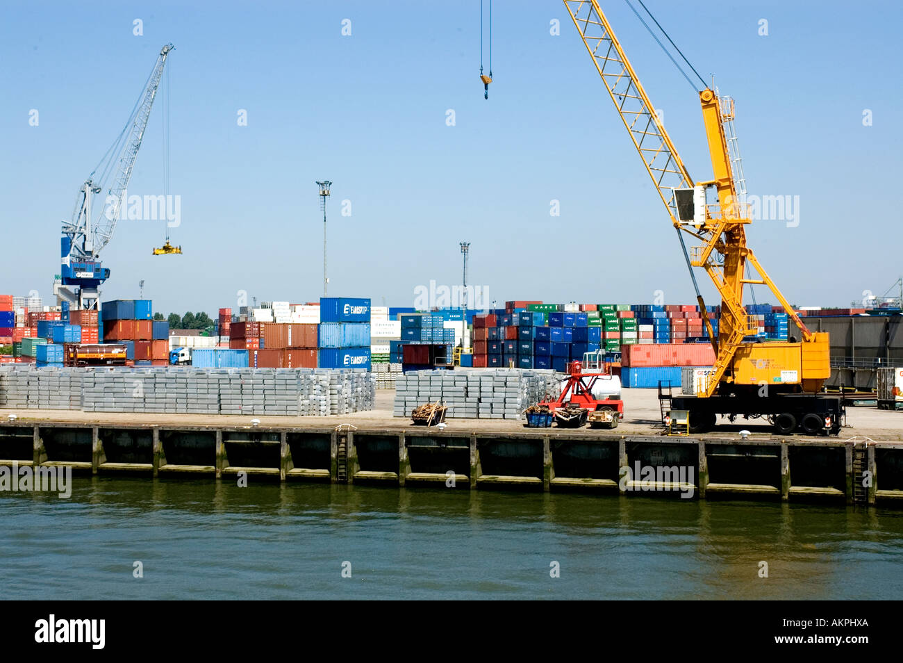 Rotterdam netherlands port harbour dutch holland container containers ...