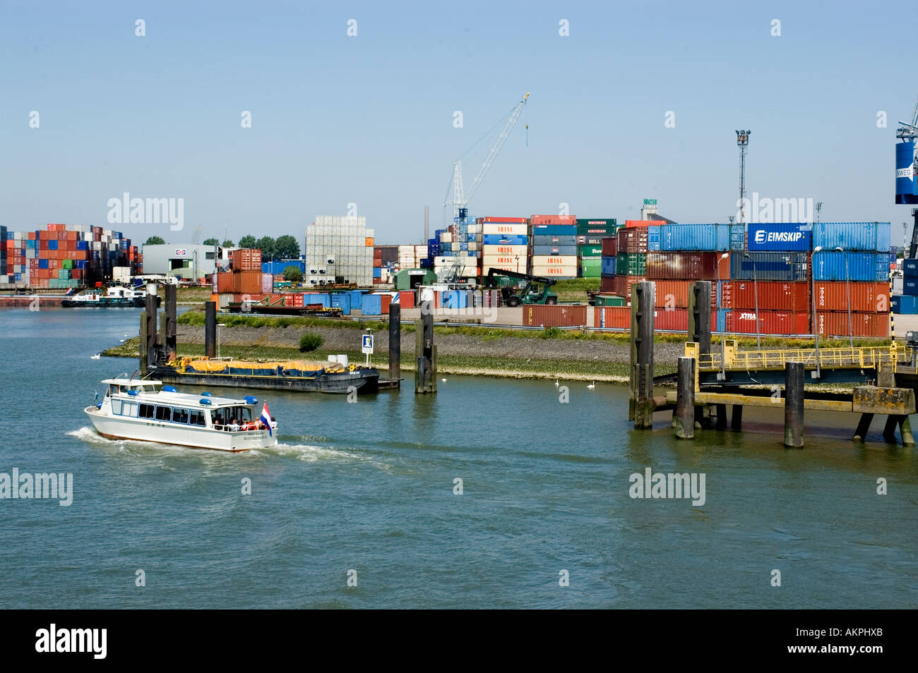 Rotterdam netherlands port harbour dutch holland container containers ...