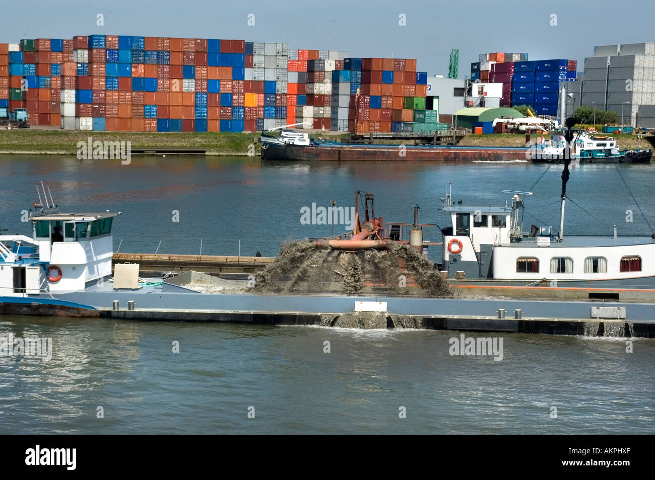 Rotterdam netherlands port harbour dutch holland container containers ...
