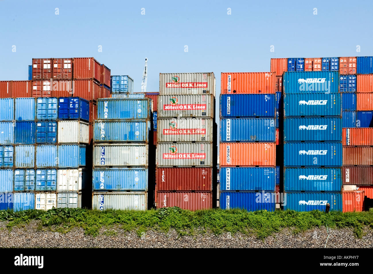 Rotterdam netherlands port harbour dutch holland container containers ...