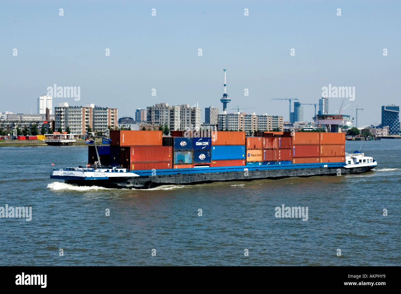 Euromast Rotterdam netherlands port harbour dutch holland container ...