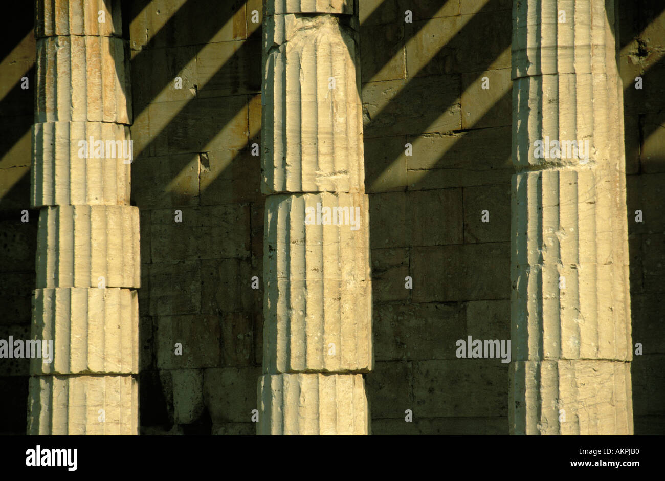 Athens temple columns Stock Photo - Alamy