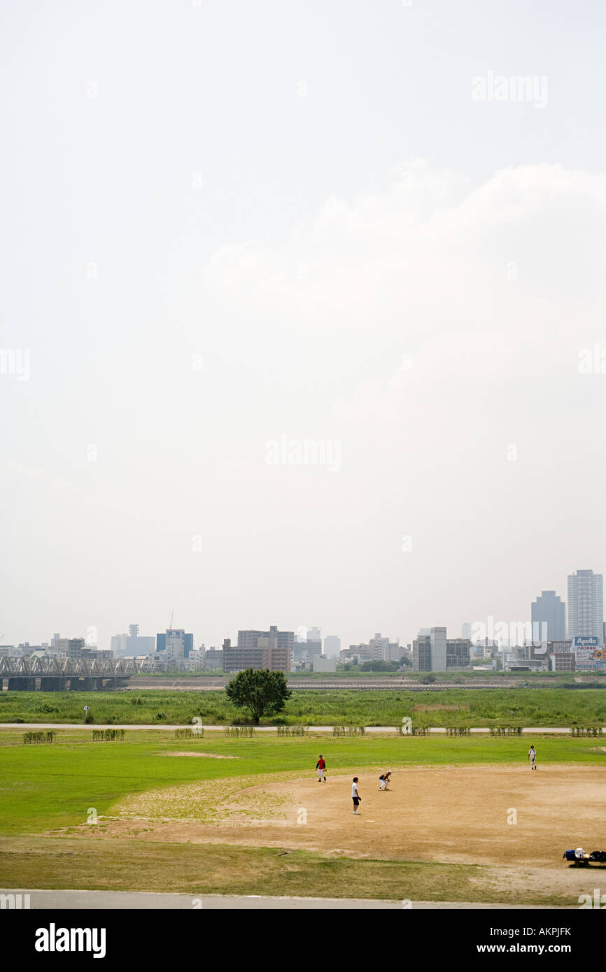 Baseball field in city Stock Photo - Alamy