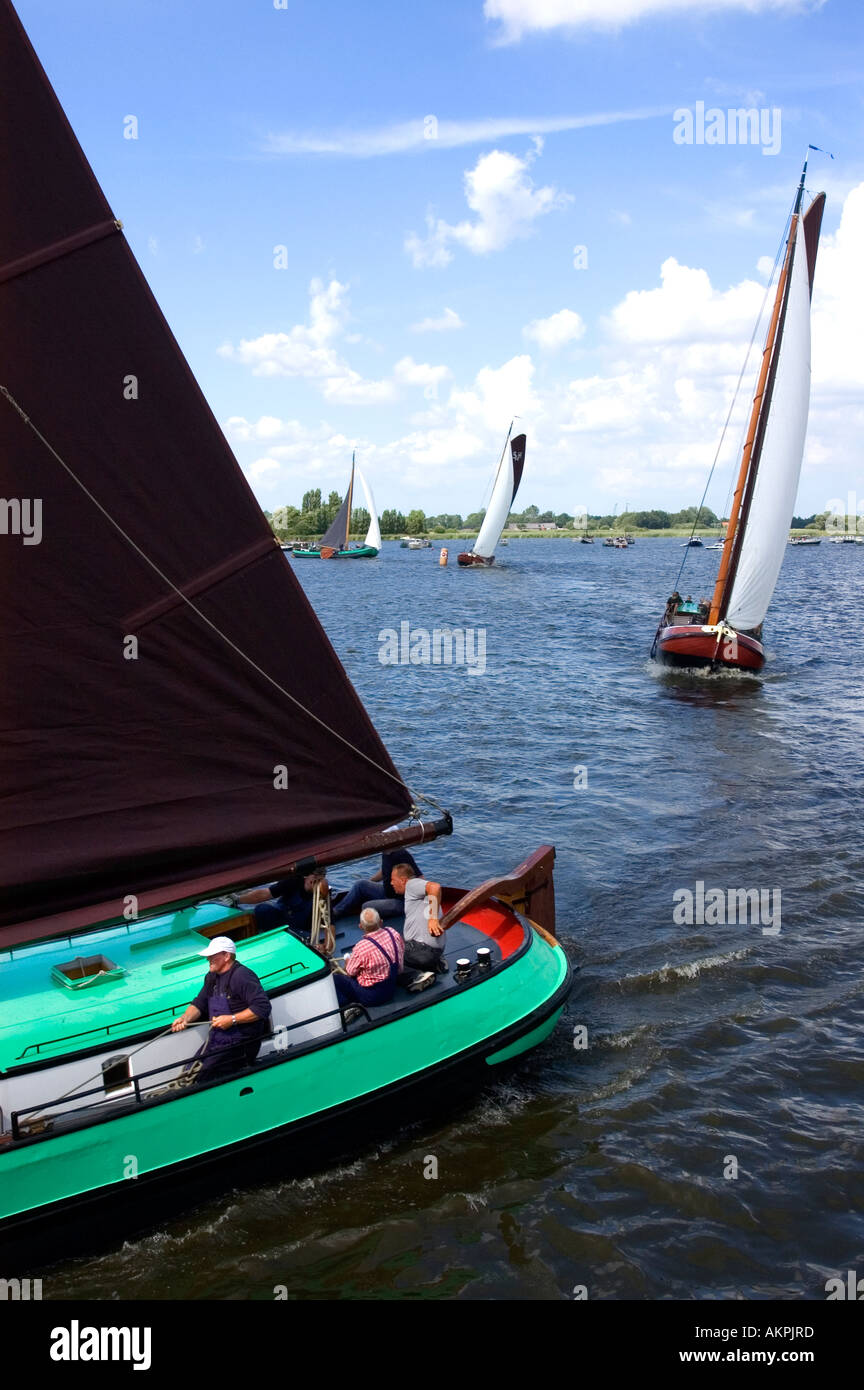 Netherlands Friesland Fryslan Skutsjesilen Race Competition 100 years ...