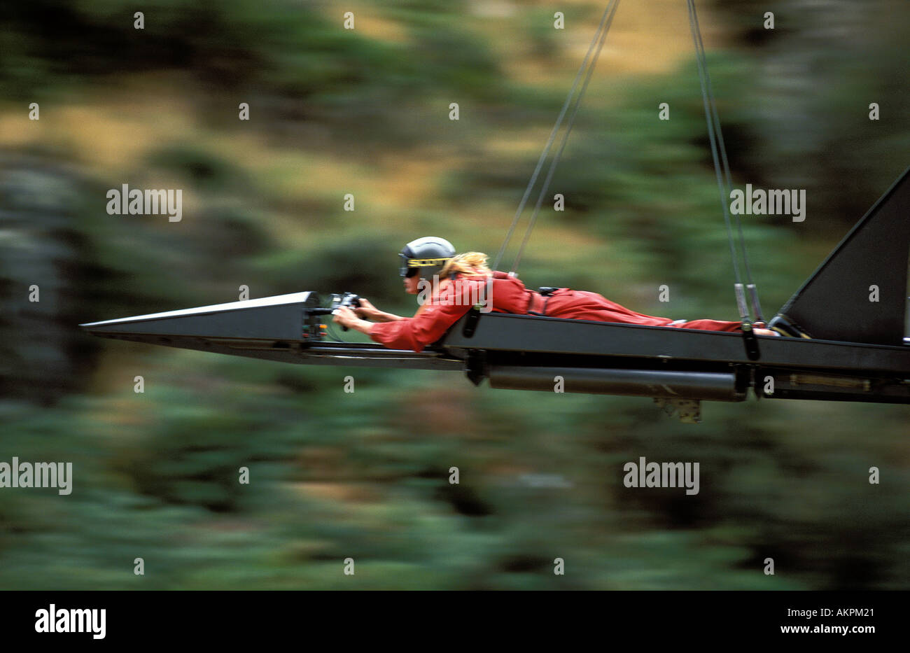 Queenstown Fly by Wire Stock Photo - Alamy
