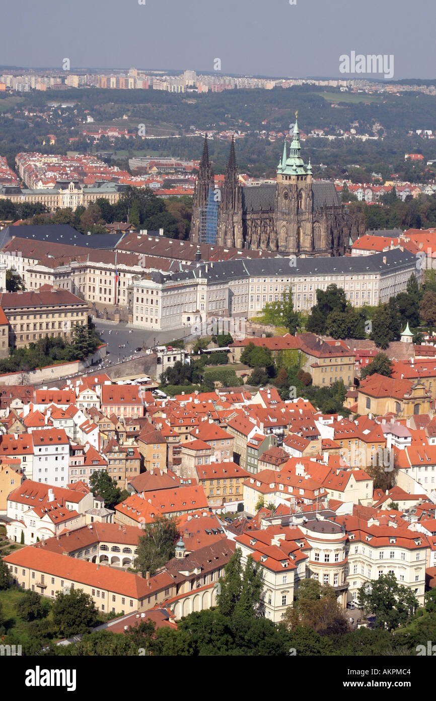 aerial view of prague castle prague from petrin hill Stock Photo - Alamy