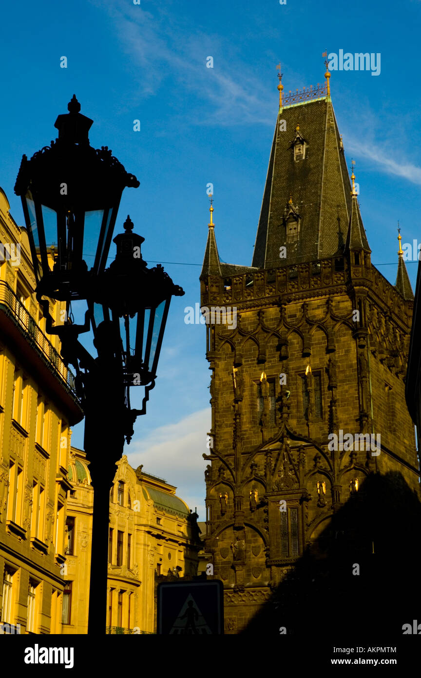 Powder tower Stare Mesto central Prague Czech Republic EU Stock Photo - Alamy