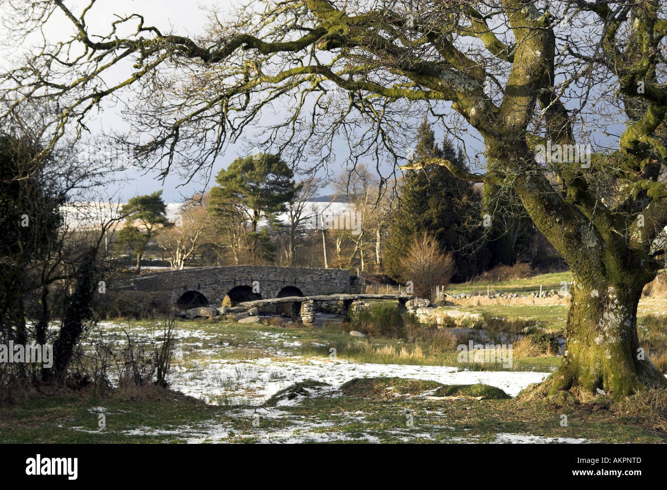 Two bridges, Dartmoor, Devon, England Stock Photo - Alamy