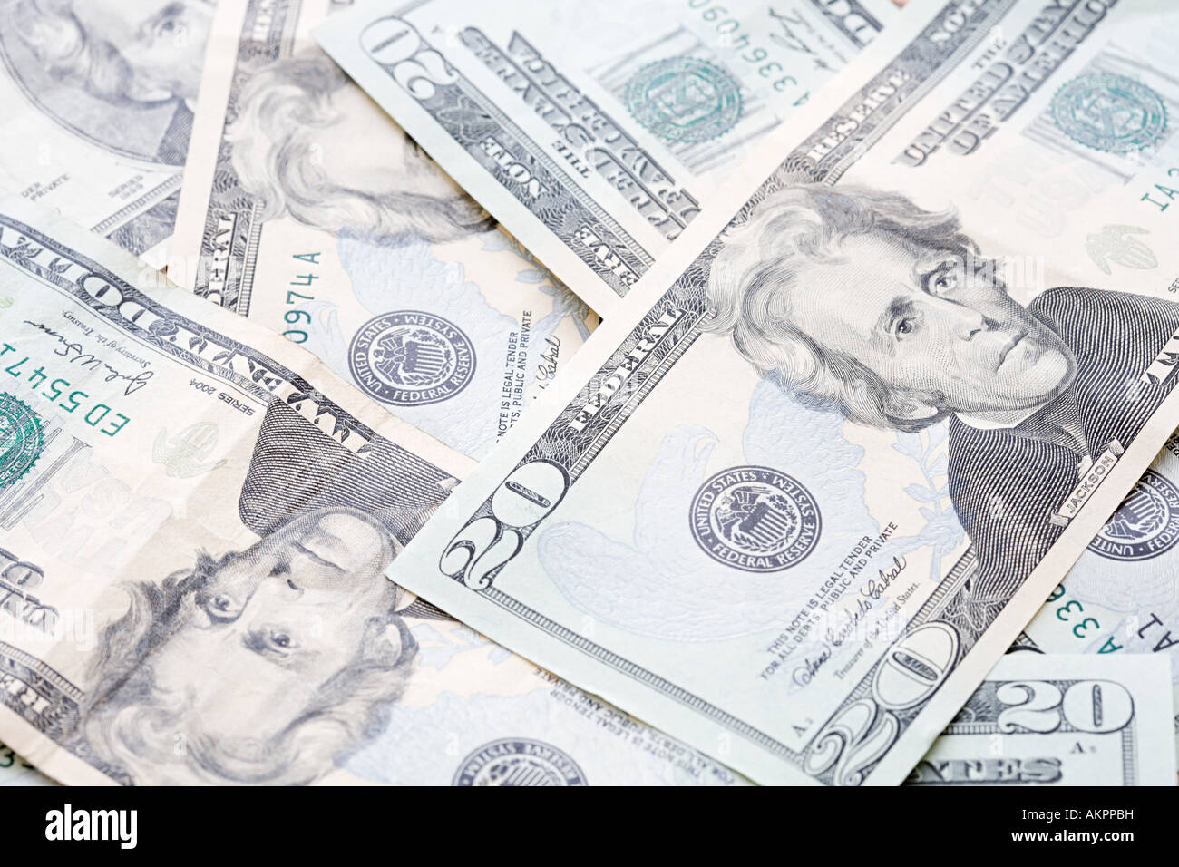 Twenty dollar notes Stock Photo - Alamy