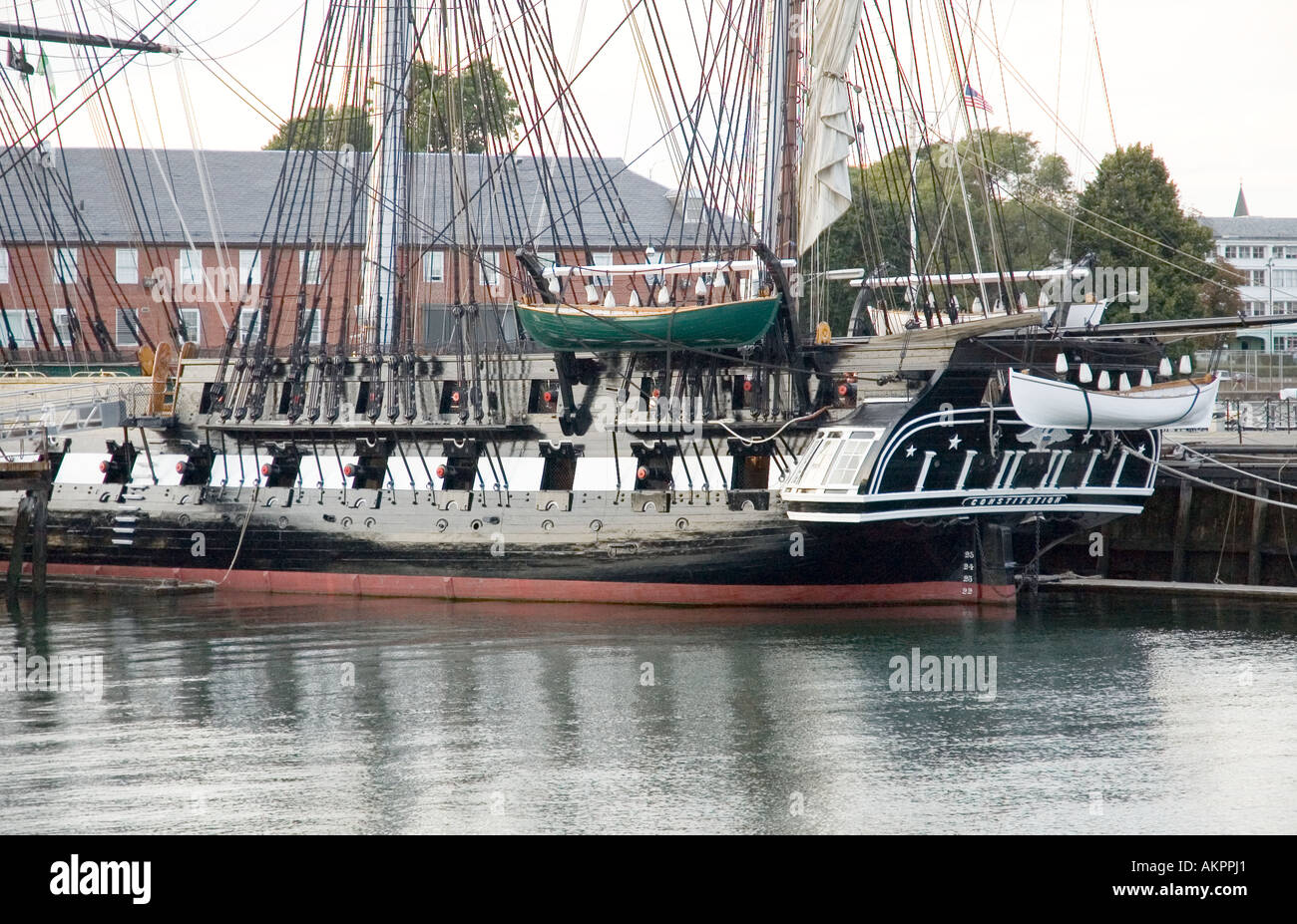 U.S.S. Constitution in Charlestown Naval Shipyard in Boston ...