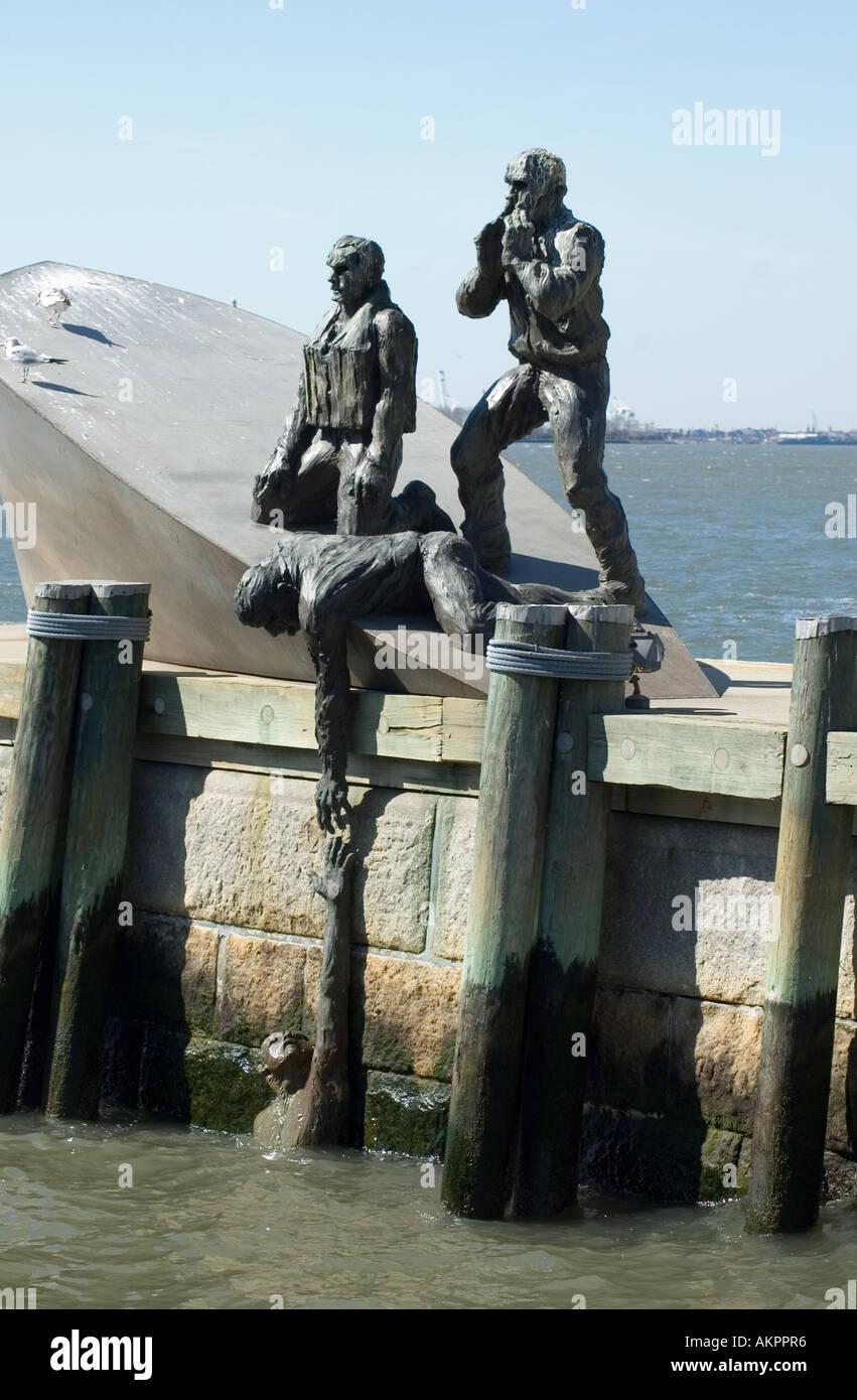 Water Rescue Statue at Battery Park in Lower Manhattan Stock Photo - Alamy