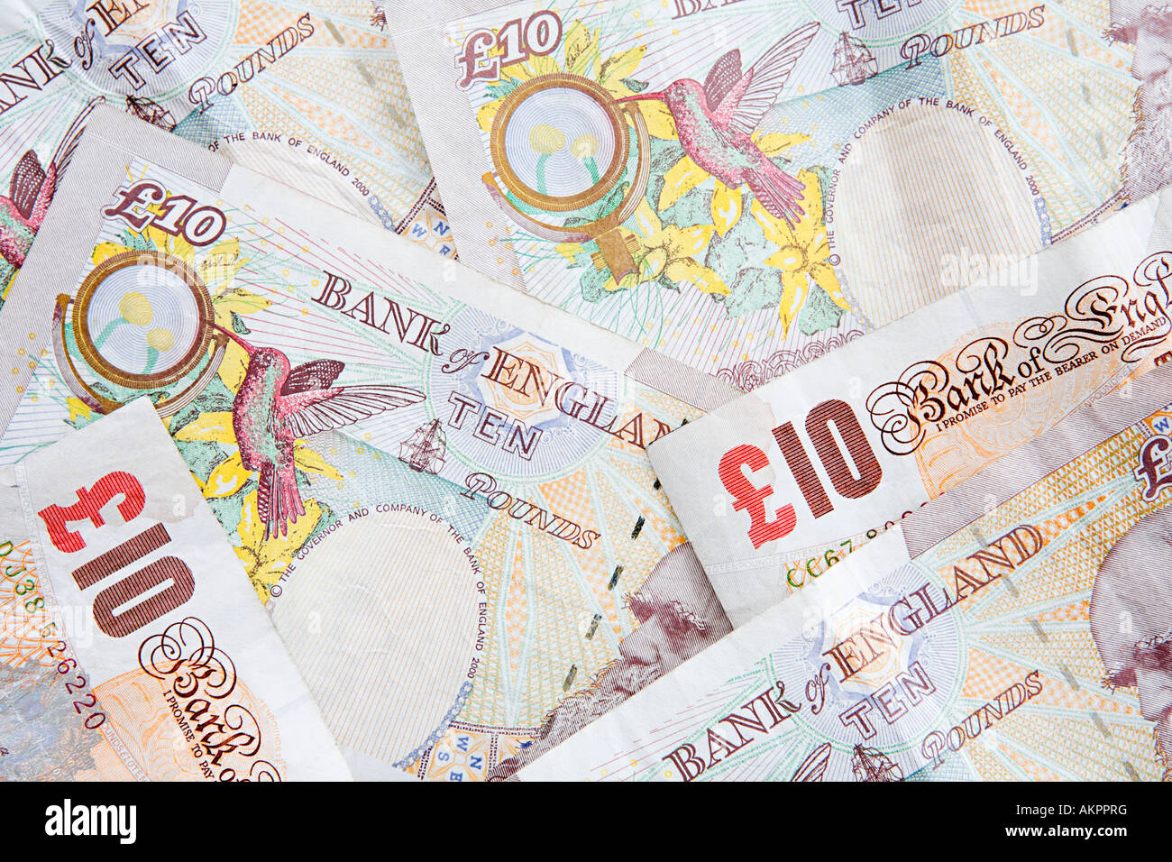 Ten pound notes Stock Photo - Alamy