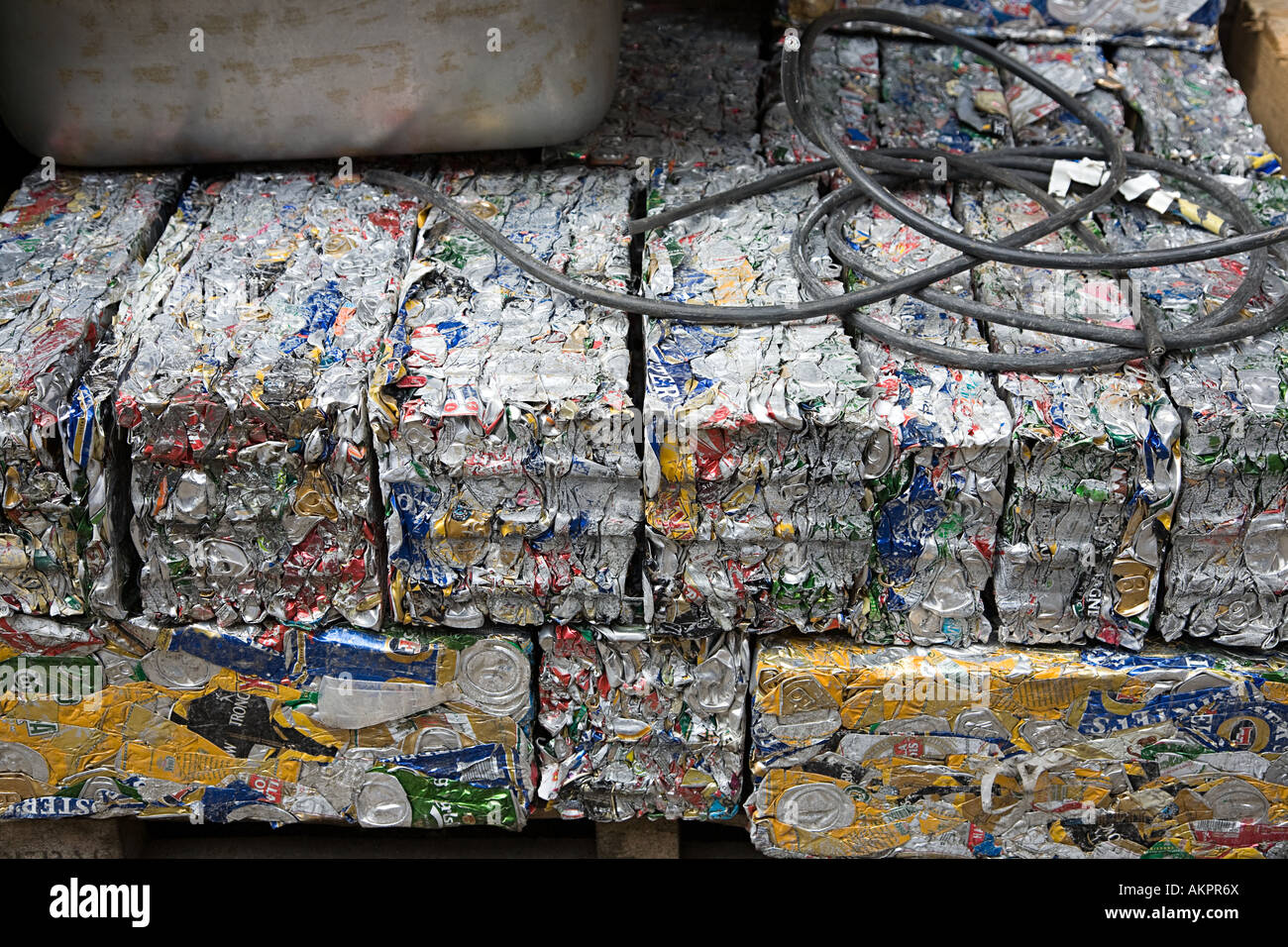 Crushed tin cans Stock Photo - Alamy