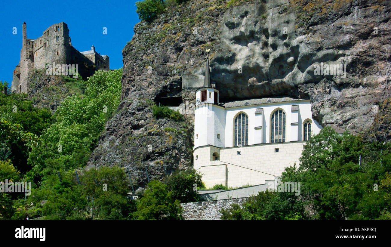 Burgruine, Schloss Oberstein, Felsenkirche, Idar-Oberstein, Nahetal ...