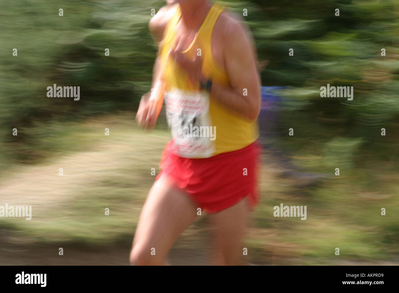 man running in the world championship fell running competition 2005 at ...