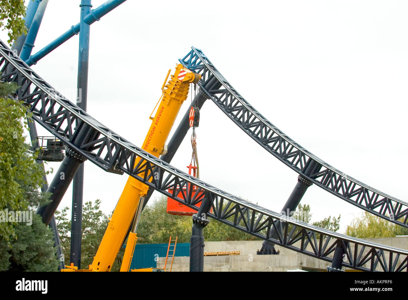 New Roller Coaster at Thorpe Park Under Construction Stock Photo - Alamy