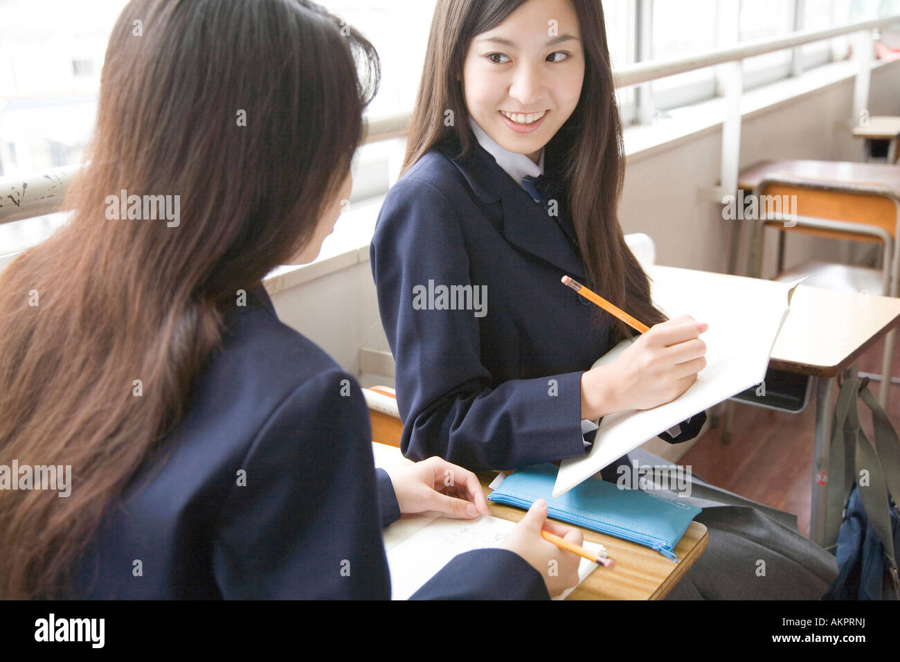 Image of girls' high school Stock Photo - Alamy