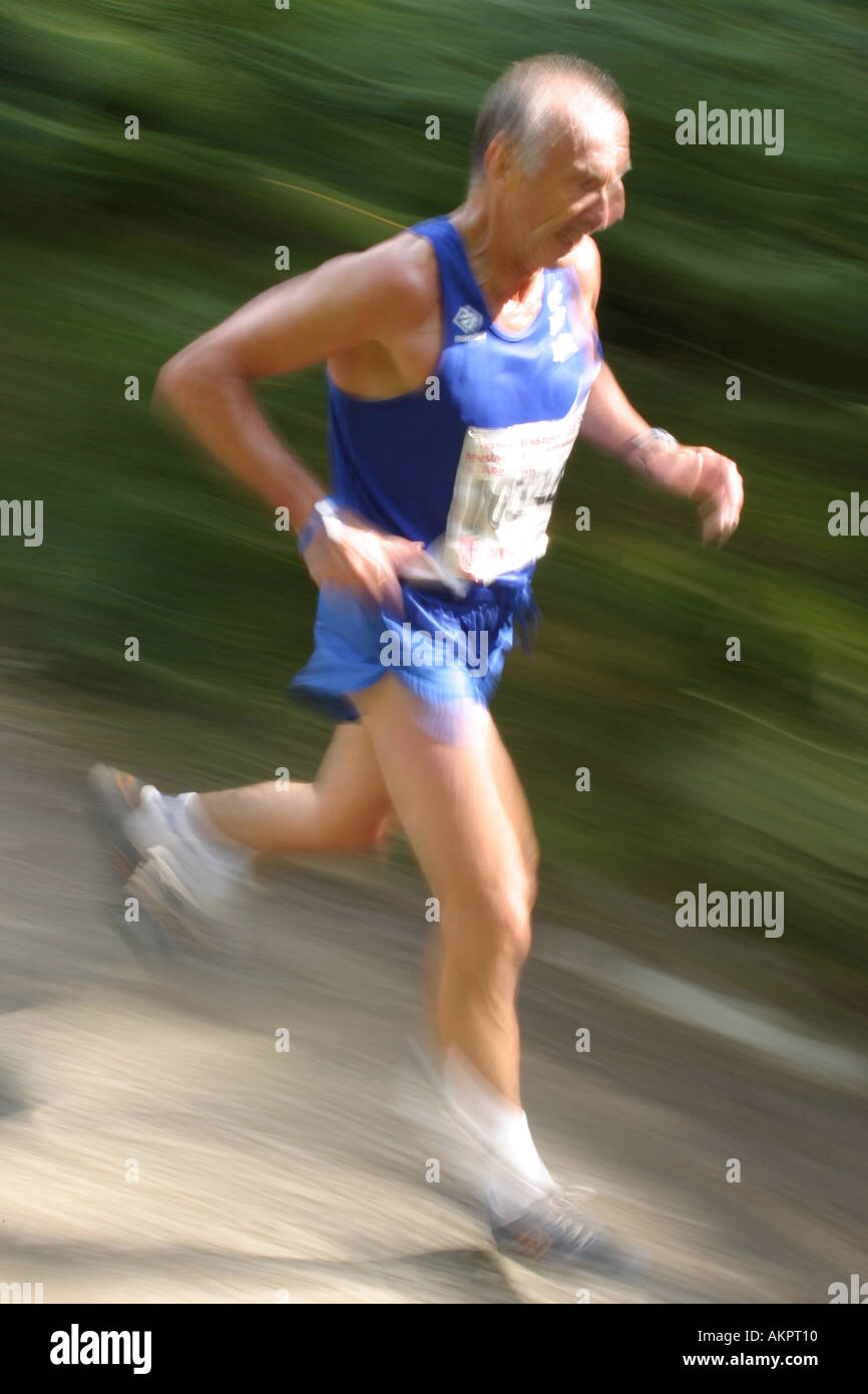 man running in the world championship fell running competition 2005 at ...