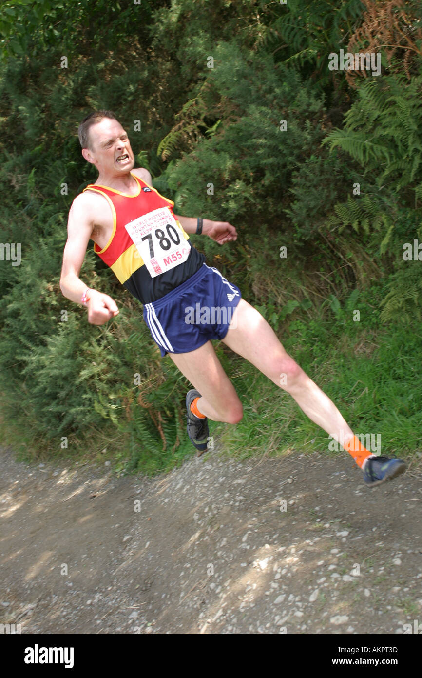 man running in the world championship fell running competition 2005 at ...