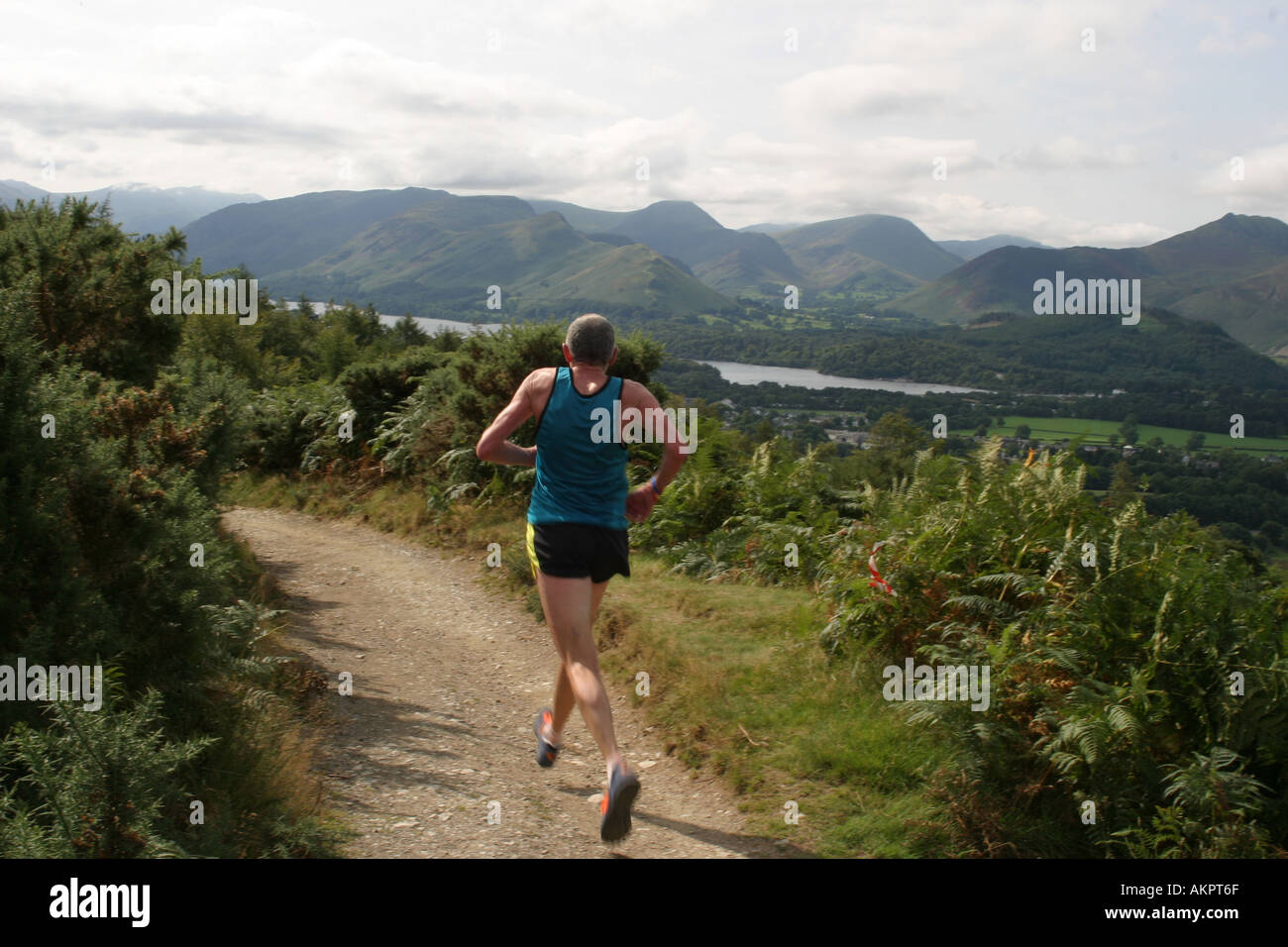 man running in the world championship fell running competition 2005 at ...