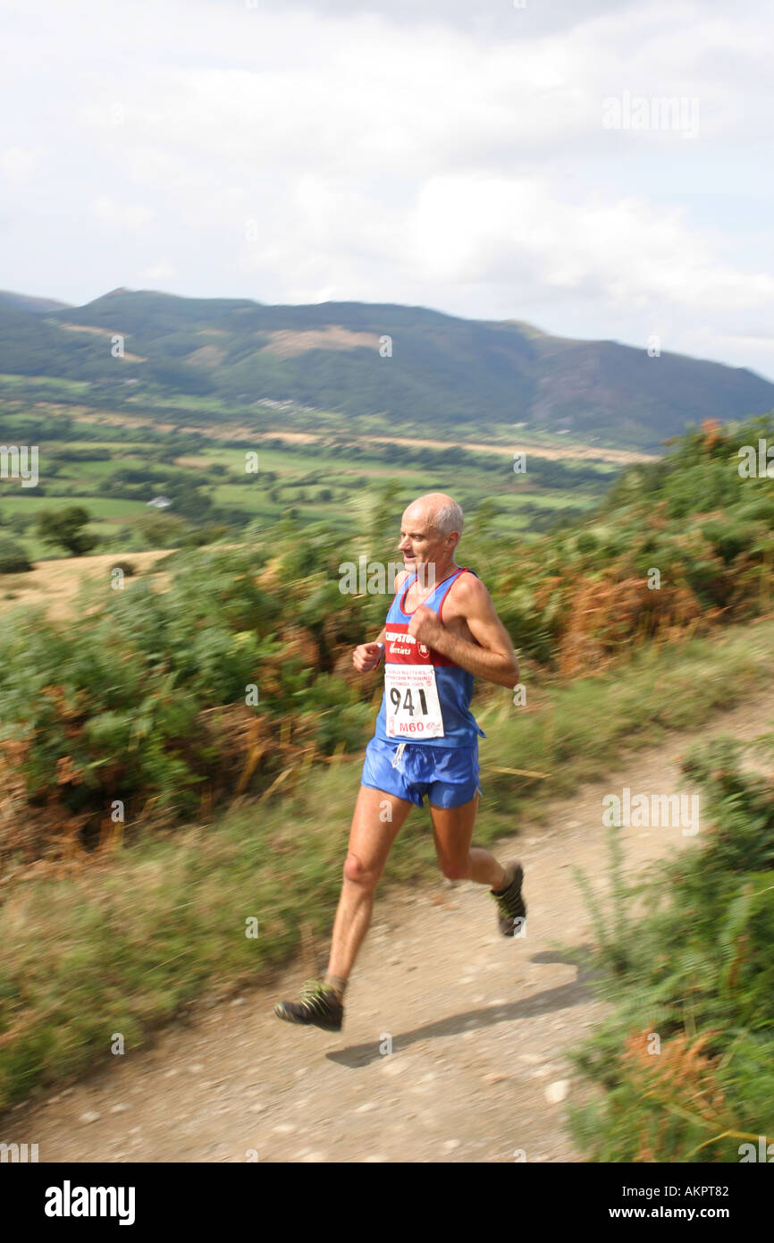 man running in the world championship fell running competition 2005 at ...