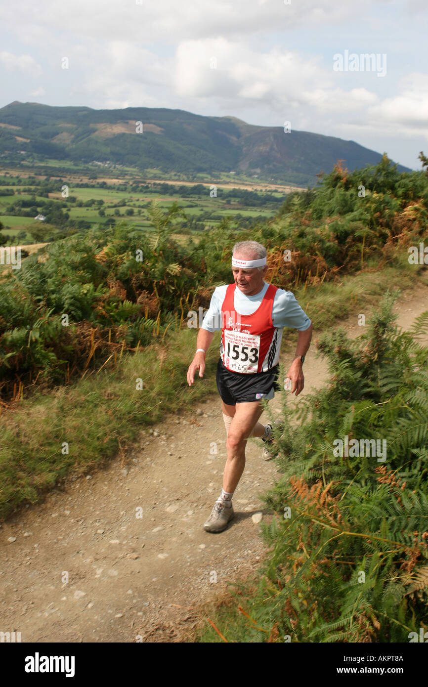 man running in the world championship fell running competition 2005 at ...