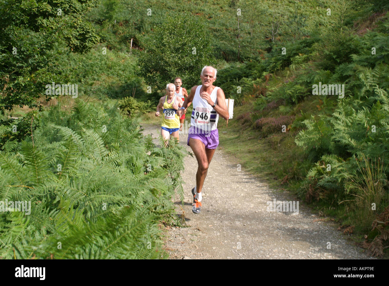 man running in the world championship fell running competition 2005 at ...
