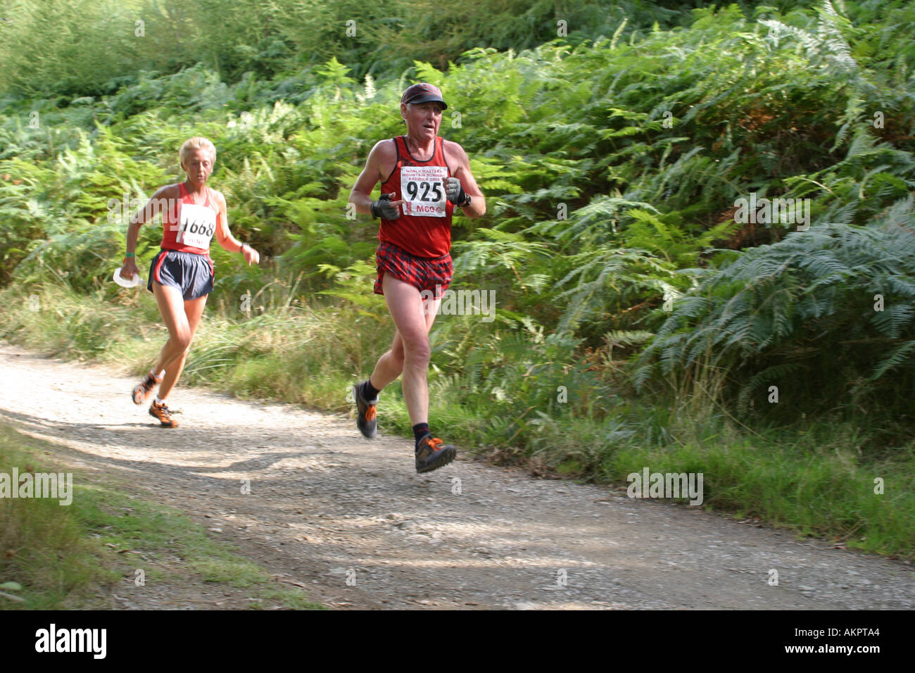man running in the world championship fell running competition 2005 at ...