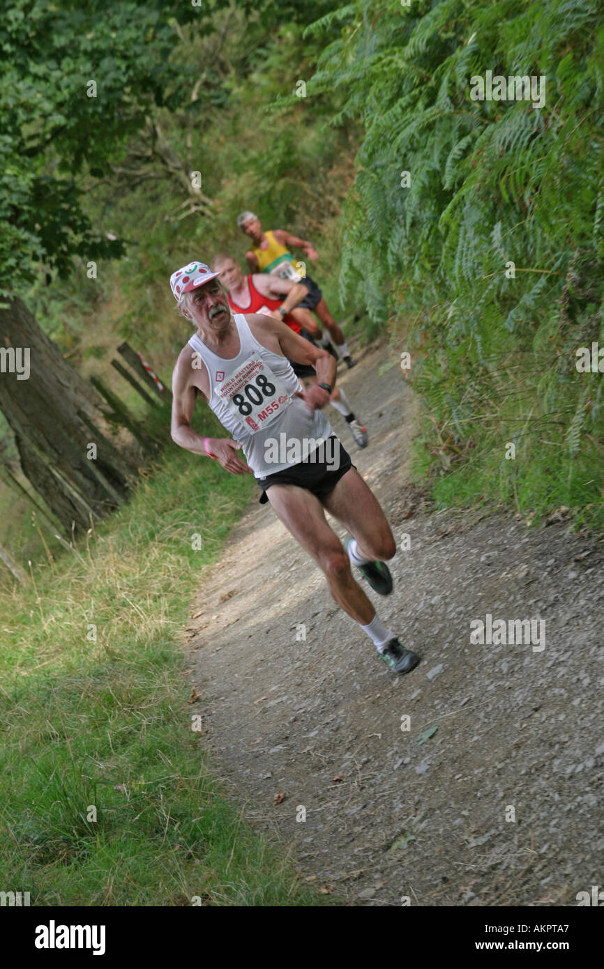 man running in the world championship fell running competition 2005 at ...