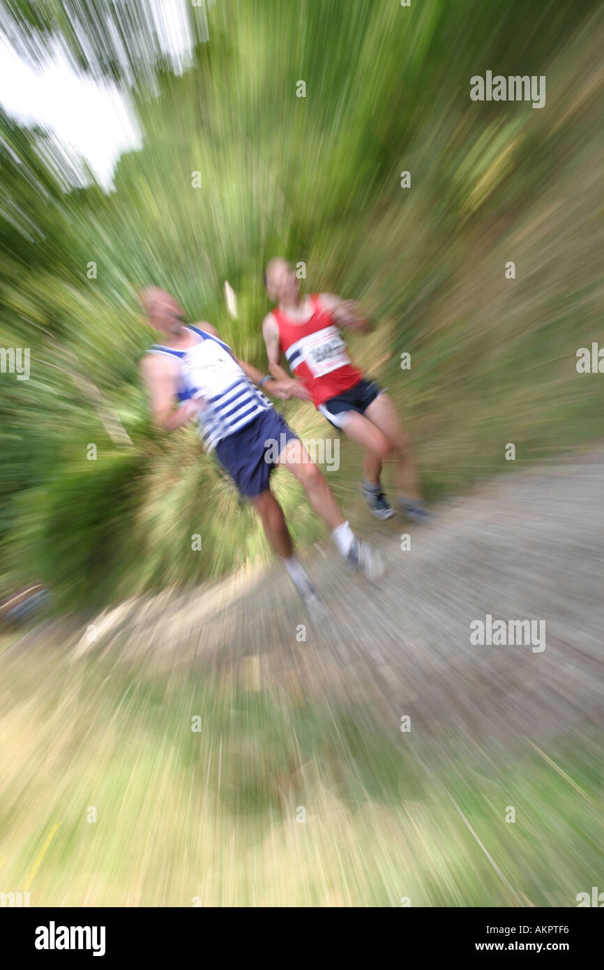 man running in the world championship fell running competition 2005 at ...