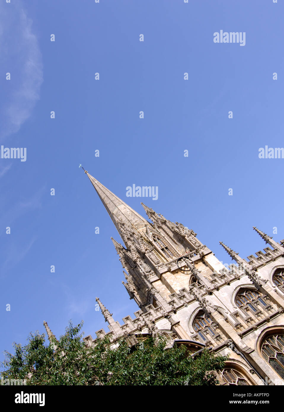 Spire of university church of st mary the virgin hi-res stock ...