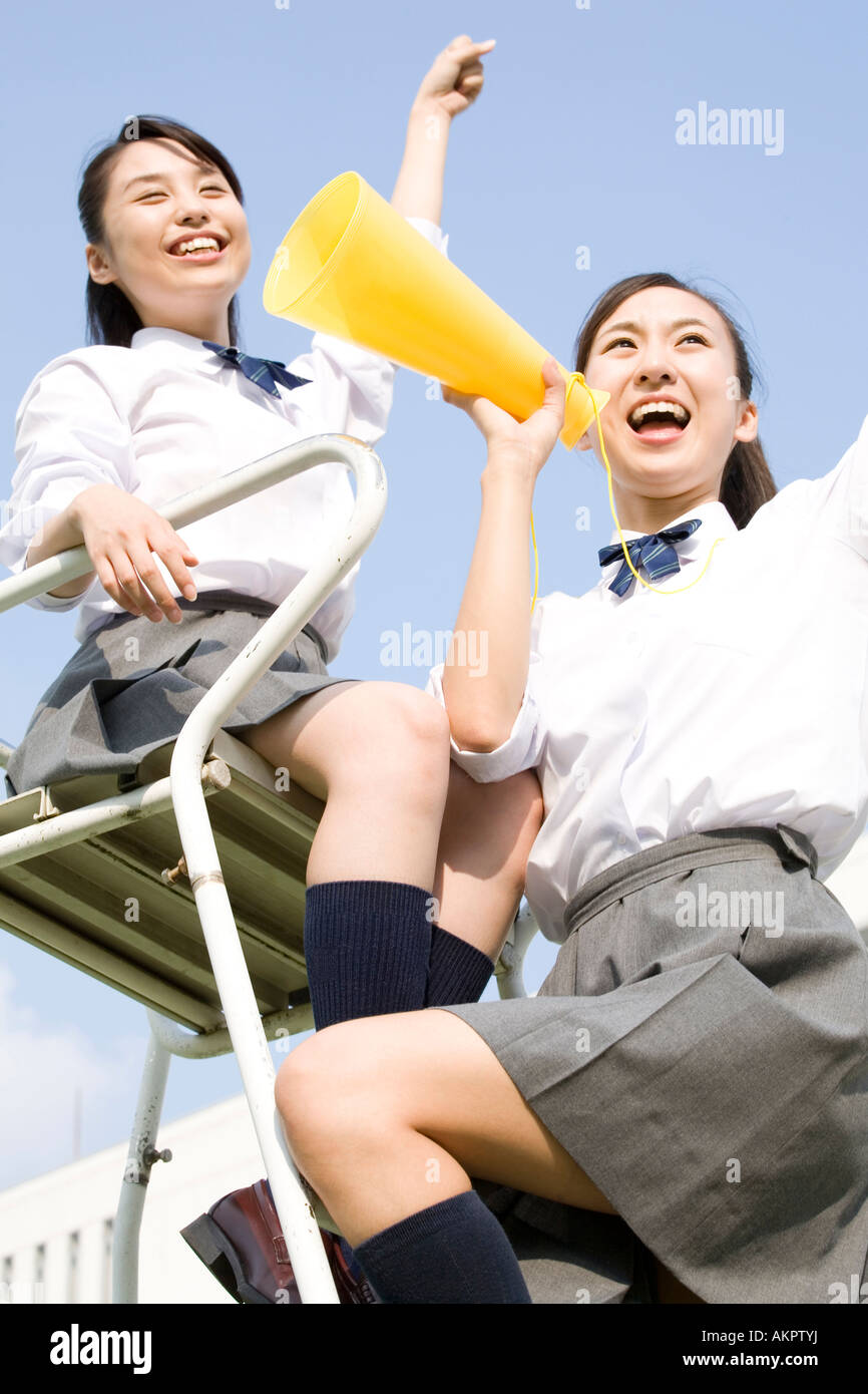 Image of high school girls Stock Photo - Alamy