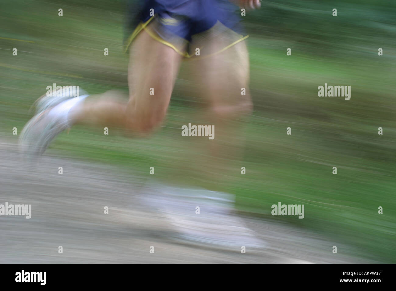 man running in the world championship fell running competition 2005 at ...