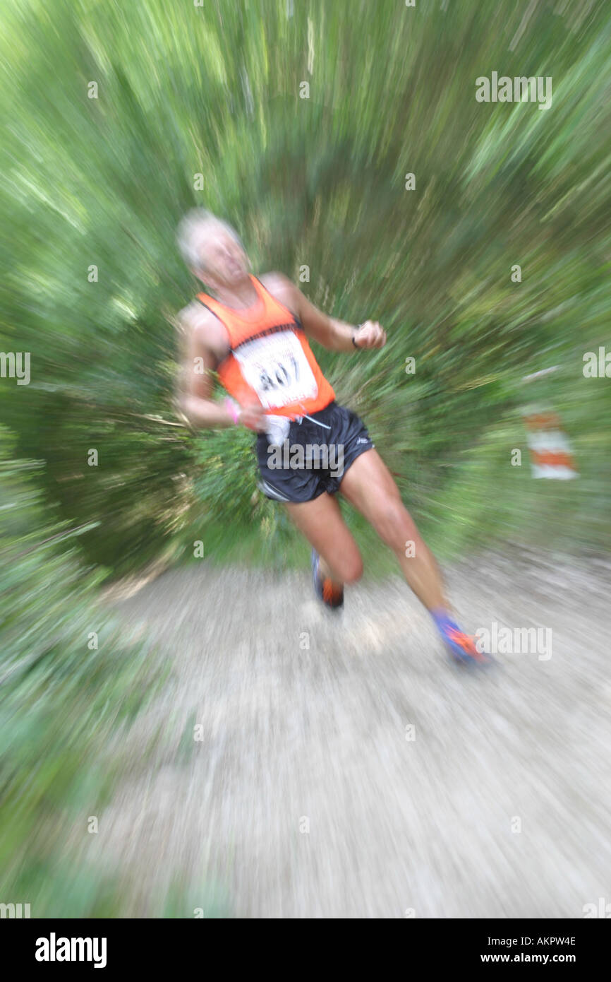 man running in the world championship fell running competition 2005 at ...