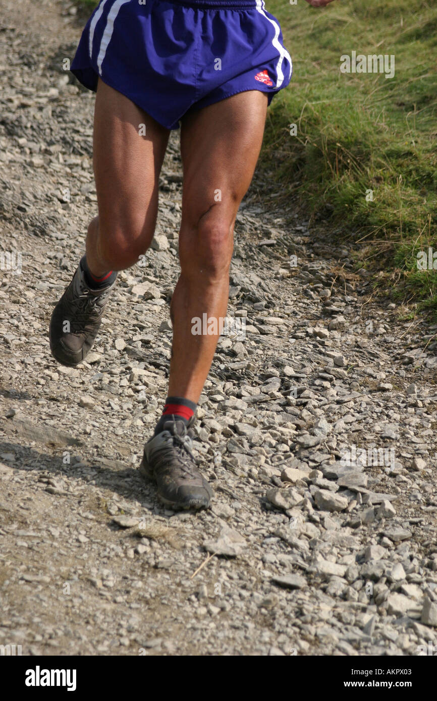 man running in the world championship fell running competition 2005 at ...