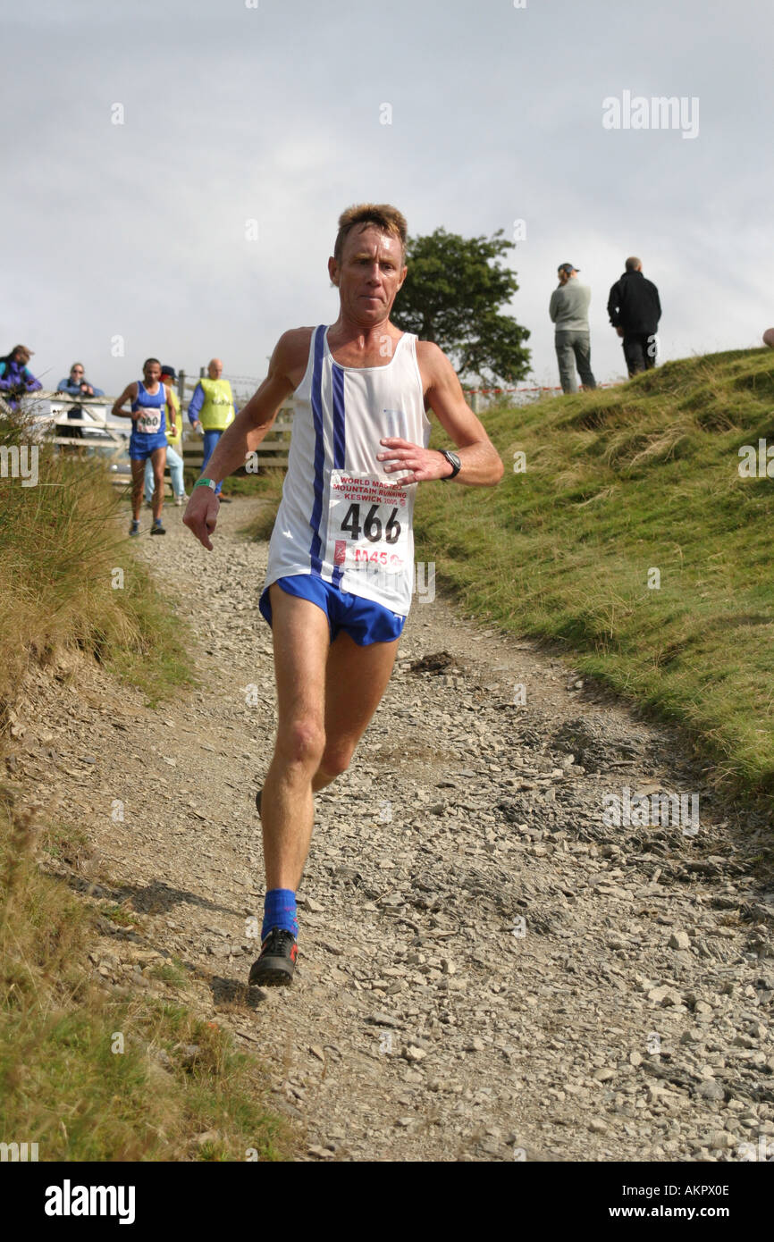 man running in the world championship fell running competition 2005 at ...