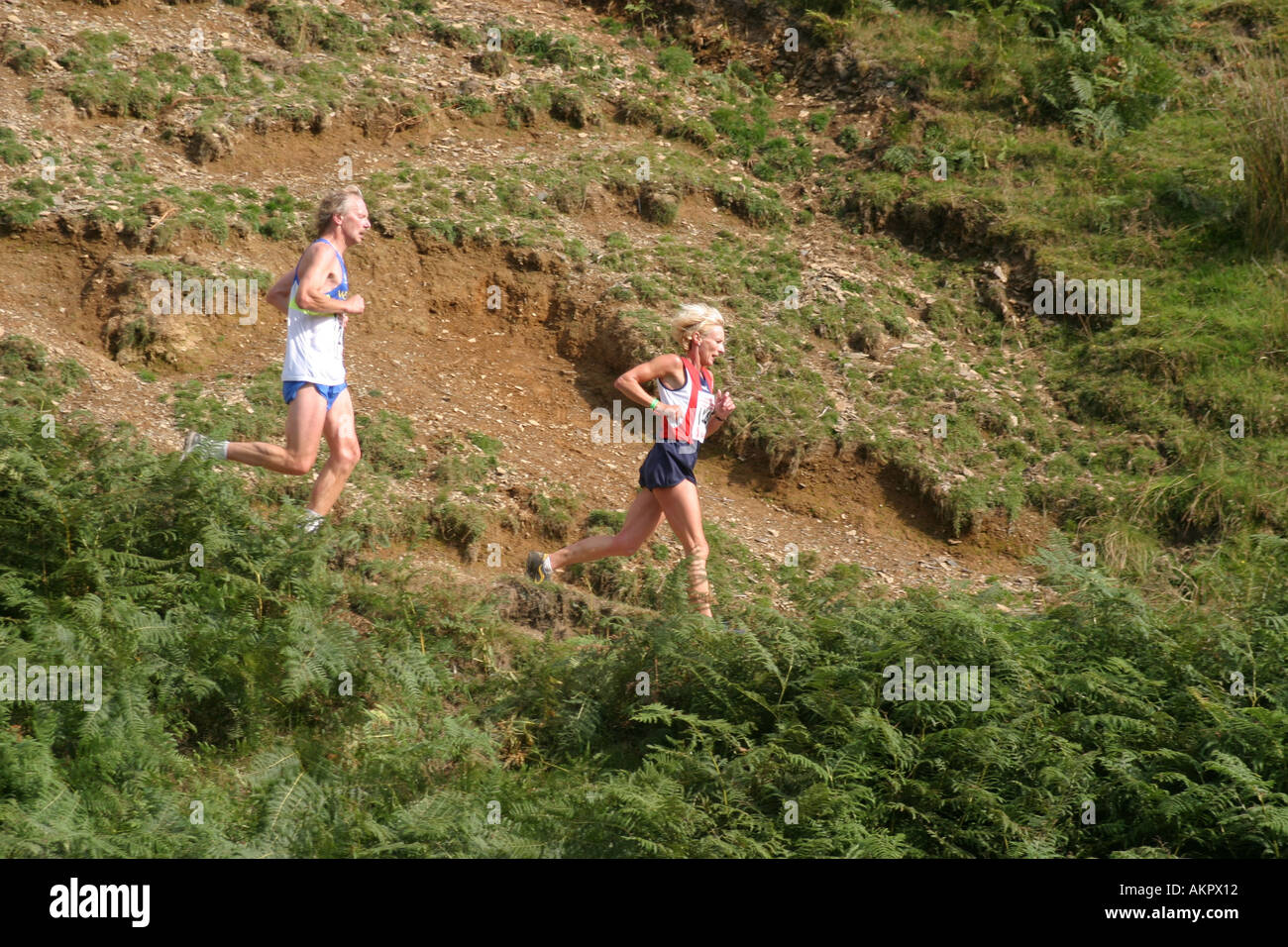 man running in the world championship fell running competition 2005 at ...