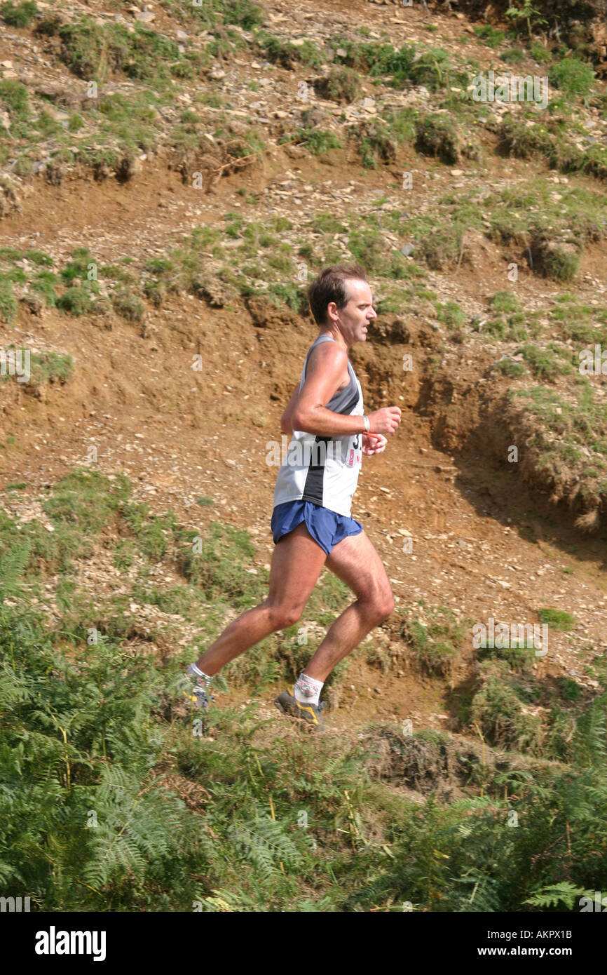 man running in the world championship fell running competition 2005 at ...