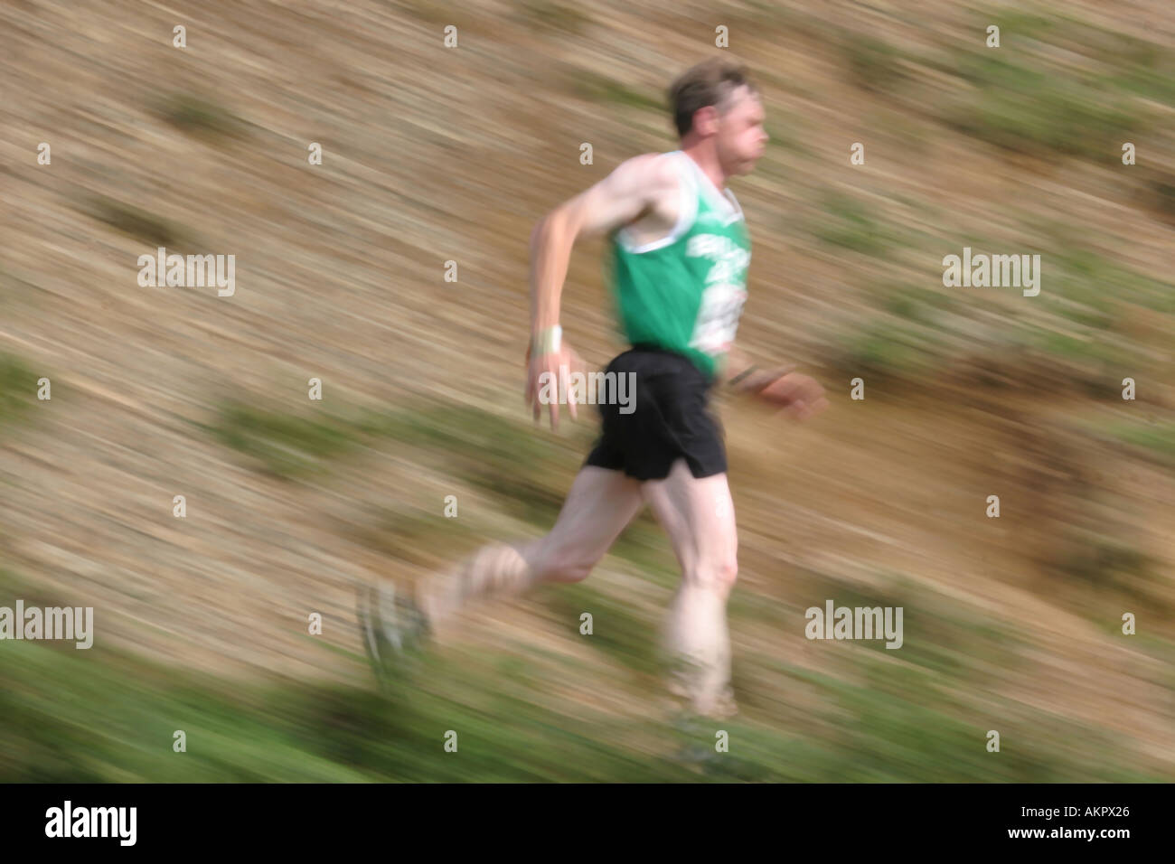 man running in the world championship fell running competition 2005 at ...