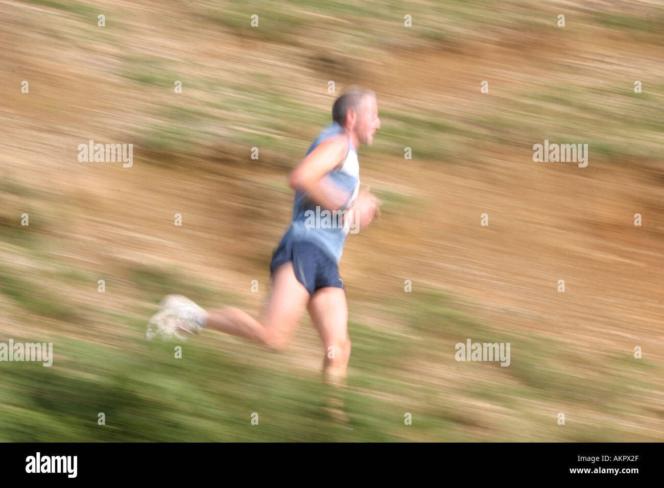 man running in the world championship fell running competition 2005 at ...