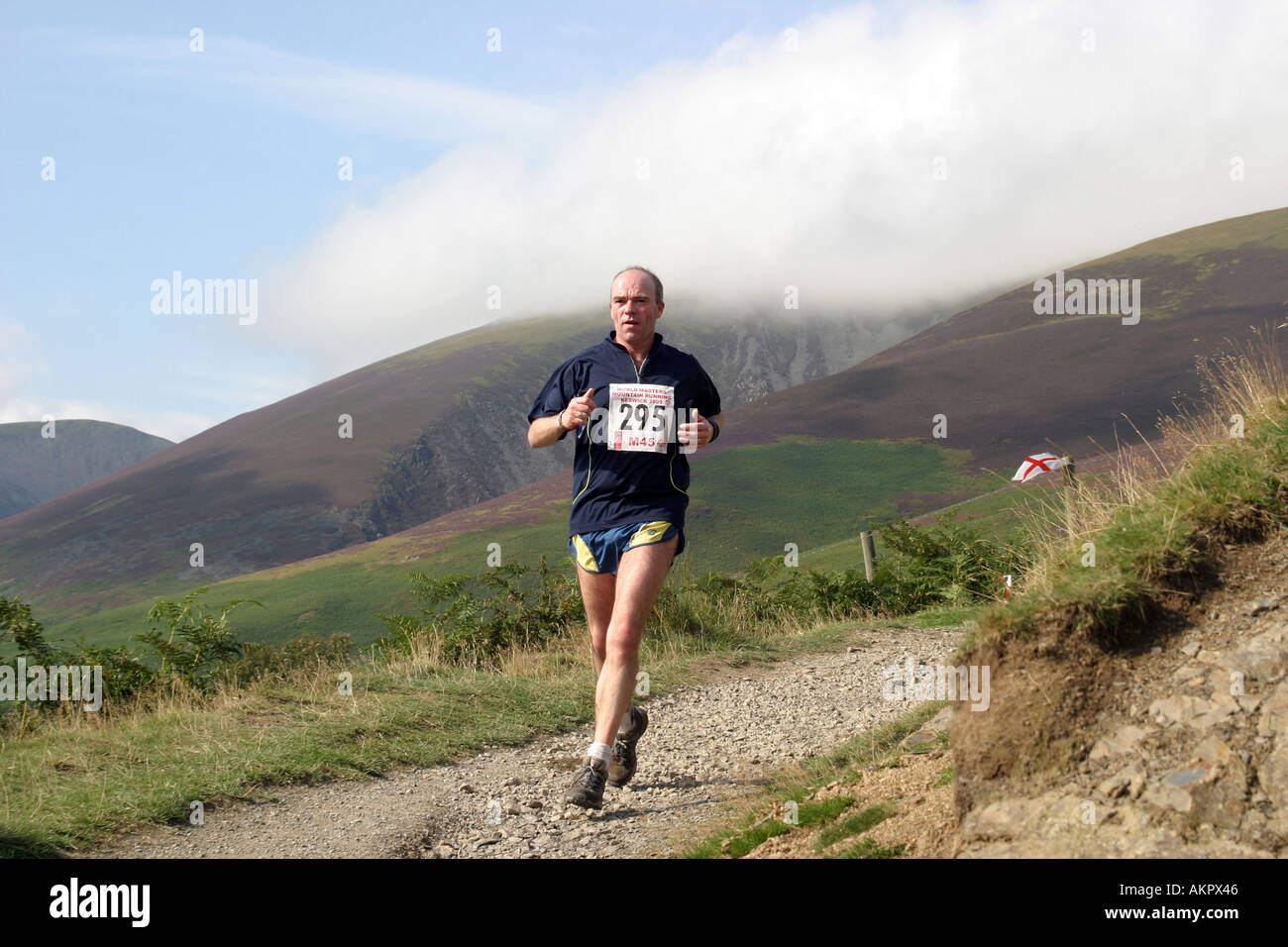 man running in the world championship fell running competition 2005 at ...