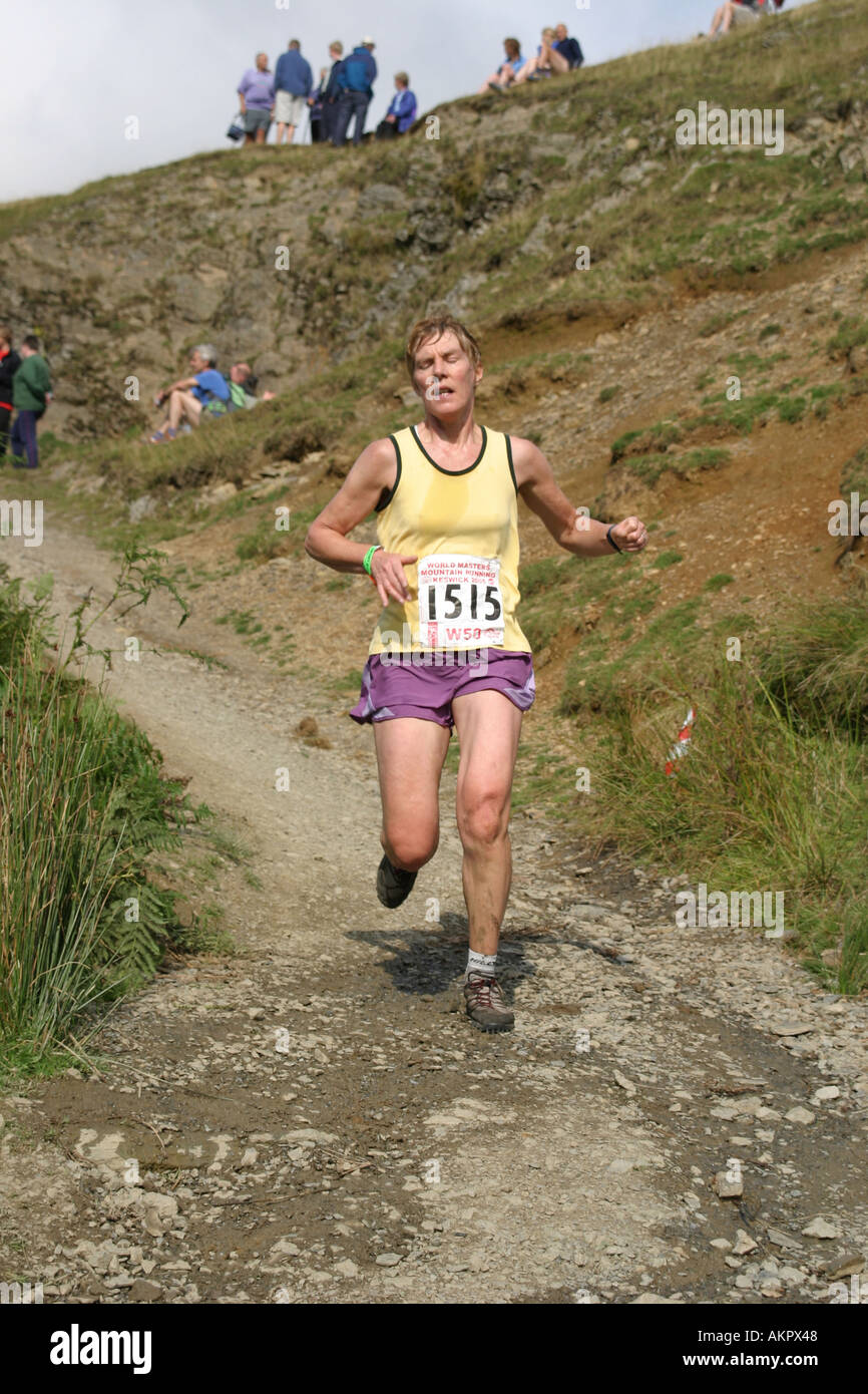 man running in the world championship fell running competition 2005 at ...