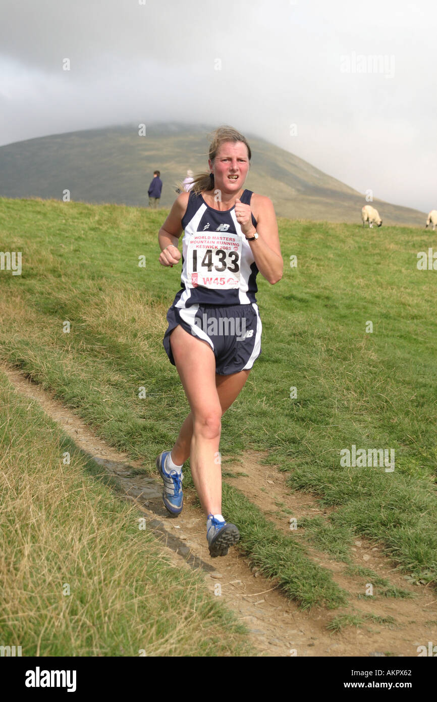 woman running in the world championship fell running competition 2005 ...
