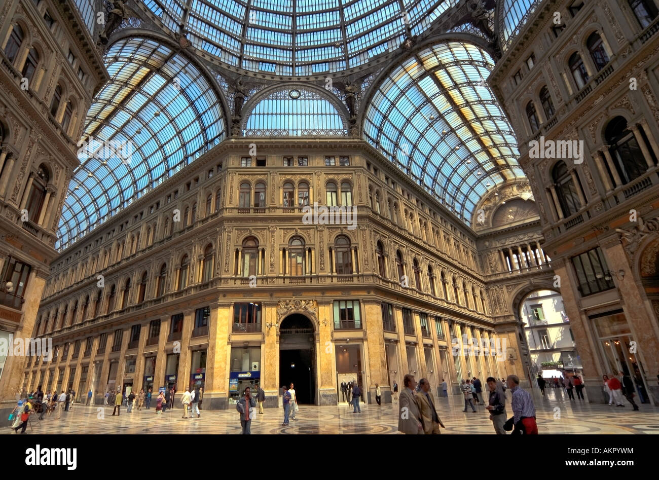 Ribbed steel-and-glass roof of Galleria Umberto I, Via Toledo/Via Roma ...