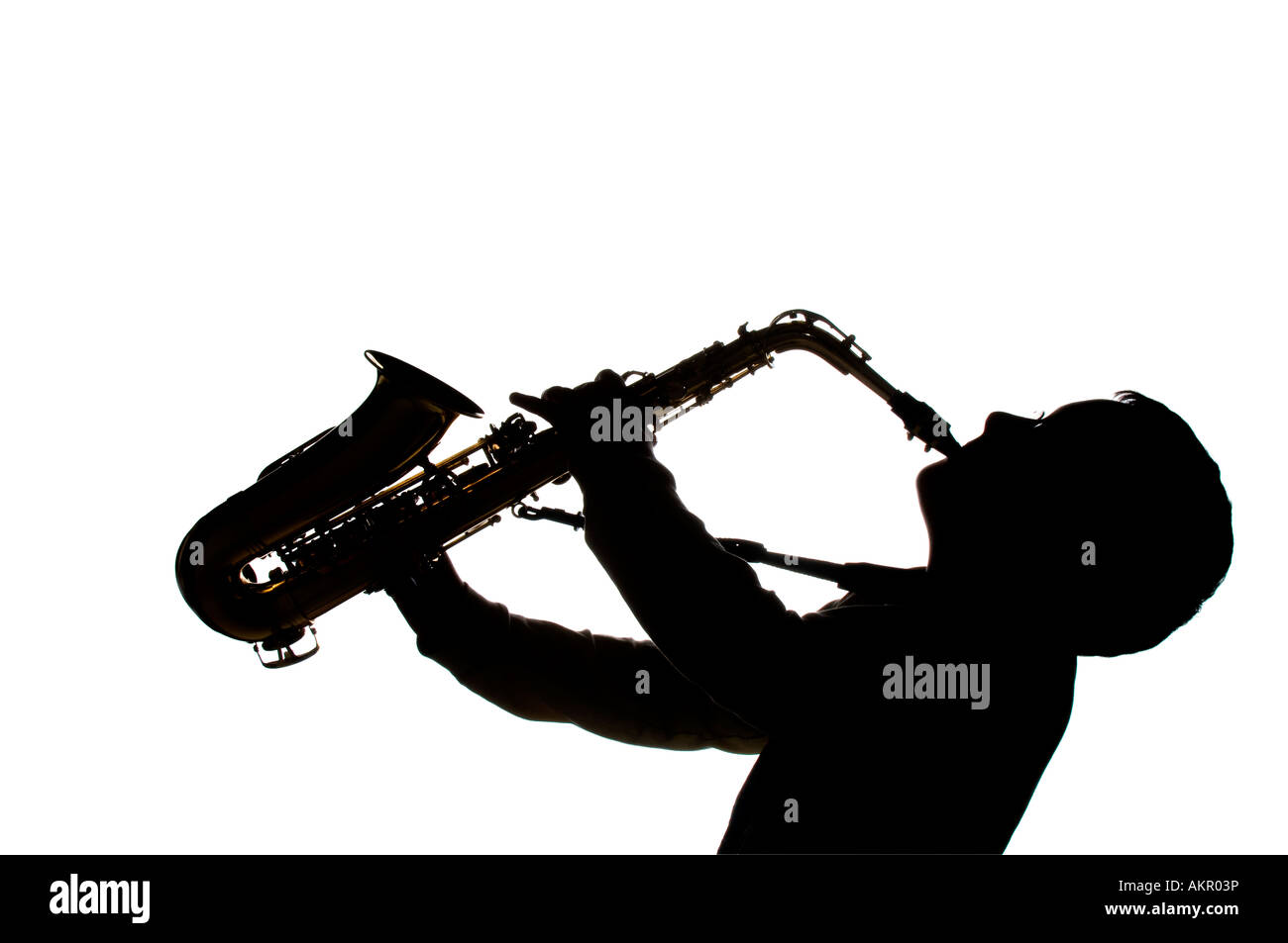 Saxaphone player silhouette hi-res stock photography and images - Alamy