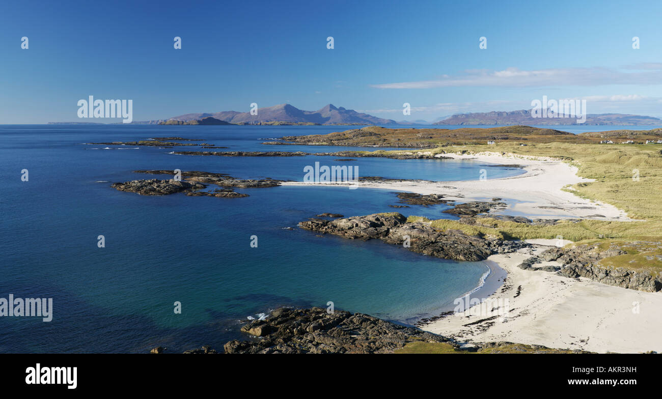 Sanna Bay, Ardnamurchan, Lochaber, Highland, Scotland, UK. View to the ...