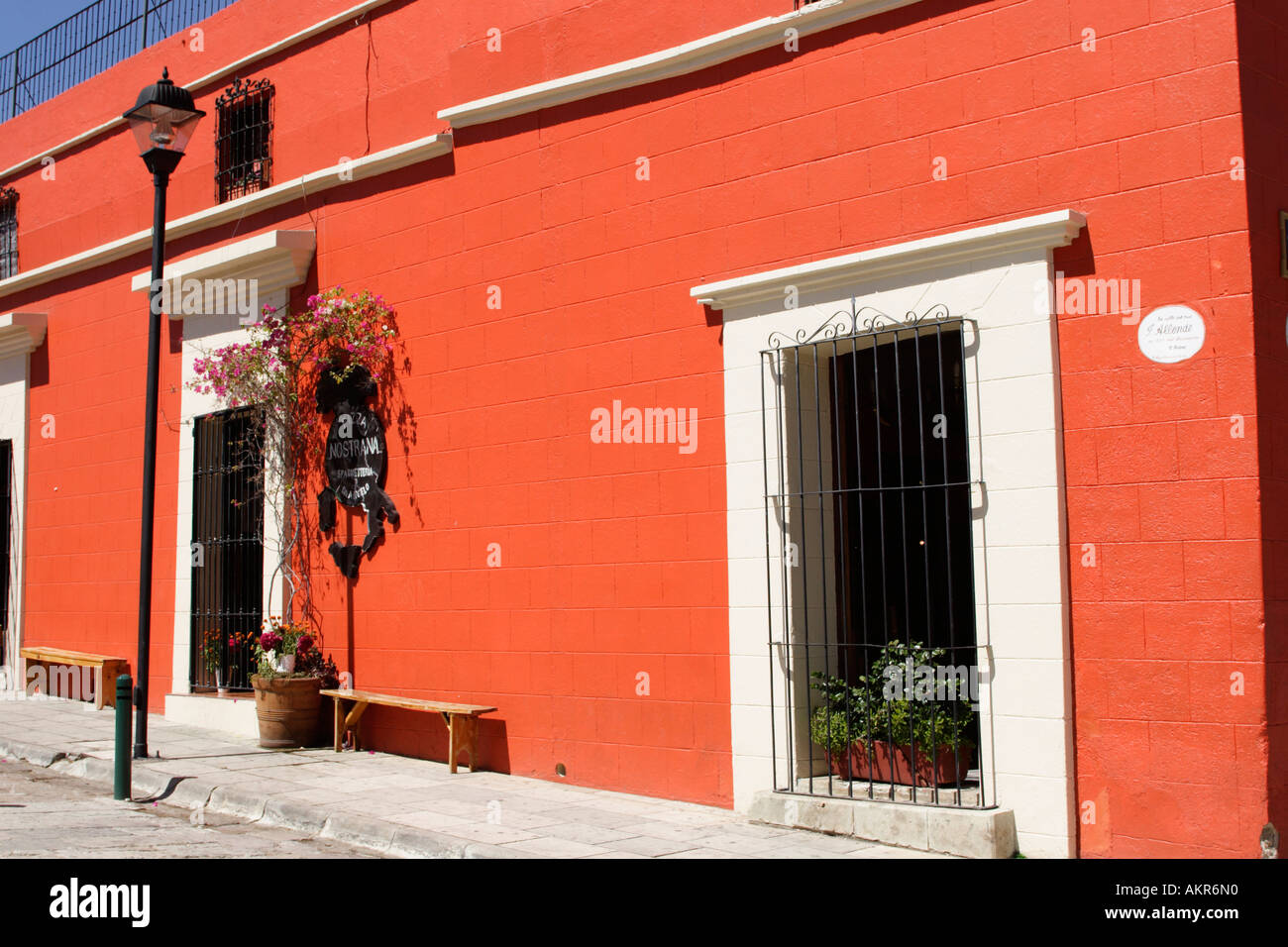 Colorful colonial architecture of Oaxaca City Mexico Stock Photo - Alamy