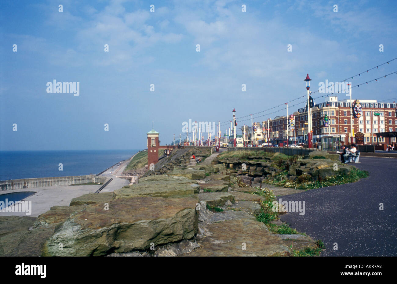 North Blackpool heading towards Fleetwood Stock Photo - Alamy