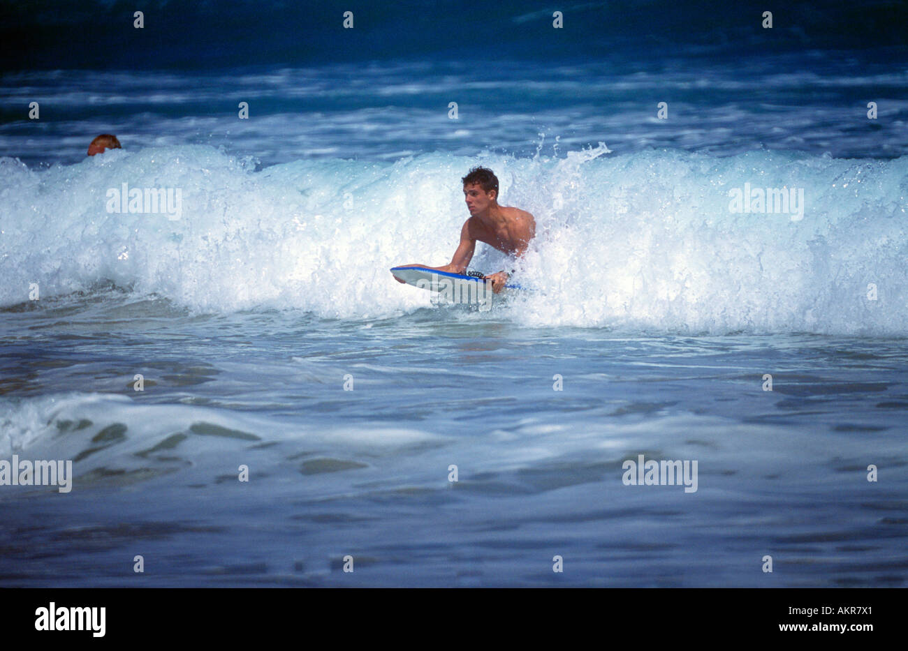 Sydney New South Wales Australia Bondi Beach Man Boogie Boarding Stock ...